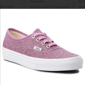 Vans | Shoes | Vans Glitter Pink And White Sneakers | Poshmark